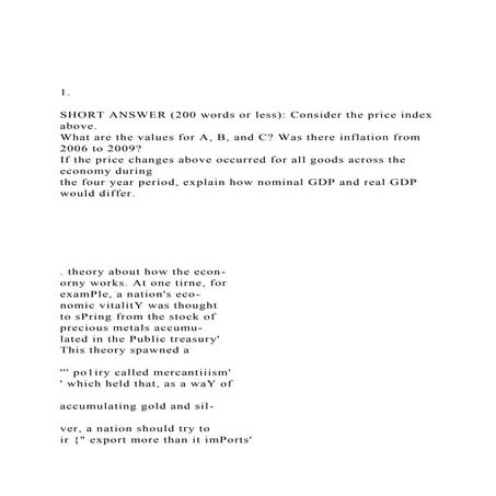 1. SHORT ANSWER (200 words or less) Consider the price .docx