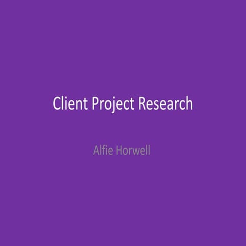 client research | PPT