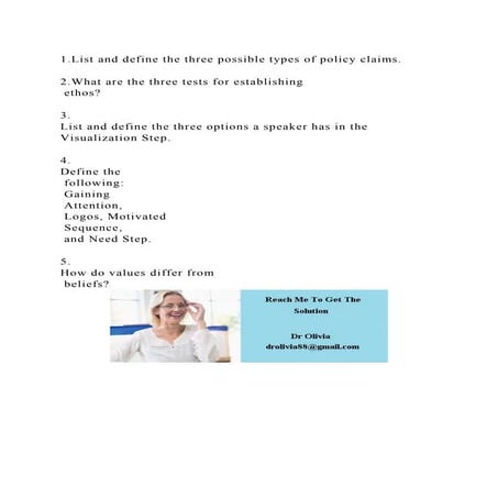 1.List and define the three possible types of policy claims.2.Wh.docx