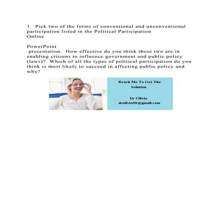 1. Pick two of the forms of conventional and unconventional partici.docx