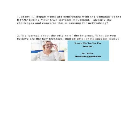 1. Many IT departments are confronted with the demands of the BYOD (.docx