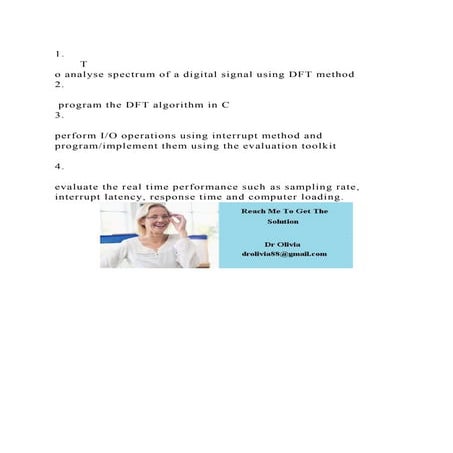1 To Analyse Spectrum Of A Digital Signal Using Dft Metho Docx
