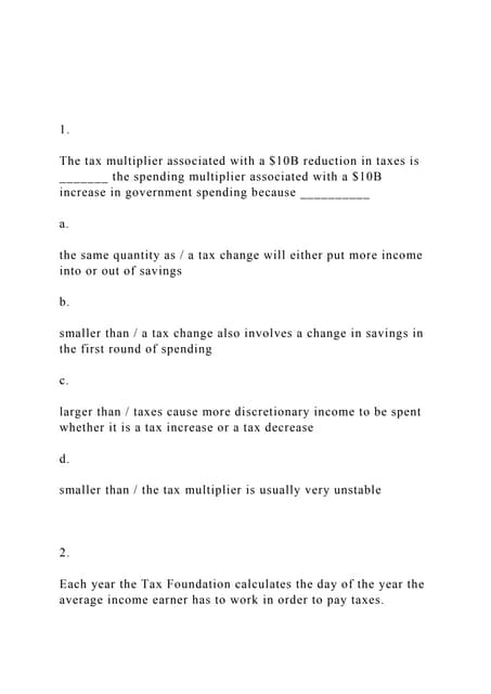 Problem Set 6 Part I Multiple-choice questions 1. Wh.docx