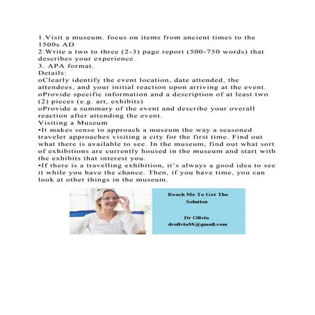 1.Visit a museum. focus on items from ancient times to the 1500s AD.docx