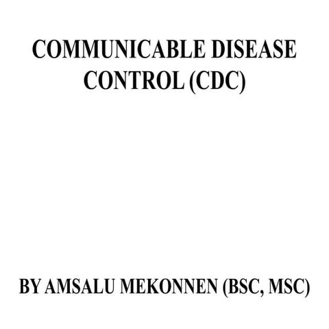 1. CDC - Introduction to communicable disease control.pdf | Infectious ...