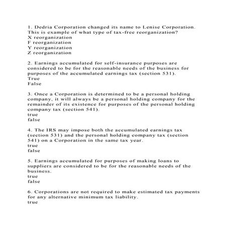 1. Dedria Corporation changed its name to Lenise Corporation. This i.docx