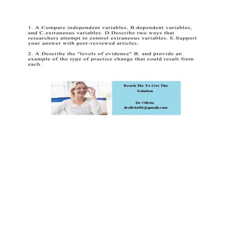 1. A.Compare independent variables, B.dependent variables, and C.ext.docx
