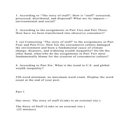 Annie leonard story of stuff | PDF