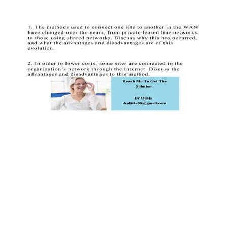 1. The methods used to connect one site to another in the WAN have c.docx
