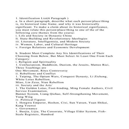 1. Identification List(6 Paragraph )a. In a short paragraph, des.docx