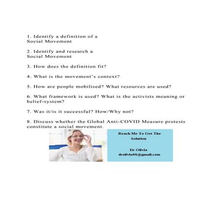 1. Identify a definition of a Social Movement2. Identify a.docx