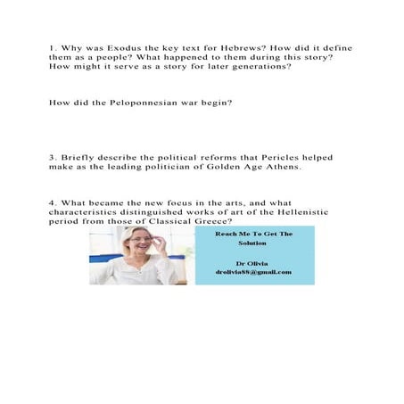 1. Why was Exodus the key text for Hebrews How did it define them a.docx