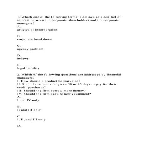 Cma practice questions-part-2 | PDF