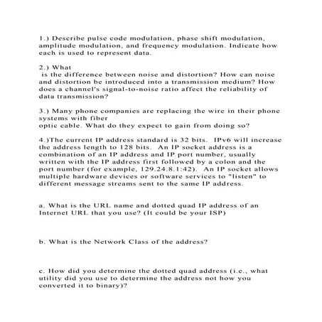 1 Describe Pulse Code Modulation Phase Shift Modulation Amplituddocx