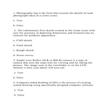 1. Photography log is the form that records the details of each phot.docx