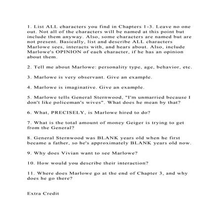 1. List ALL characters you find in Chapters 1-3. Leave no one out. N.docx