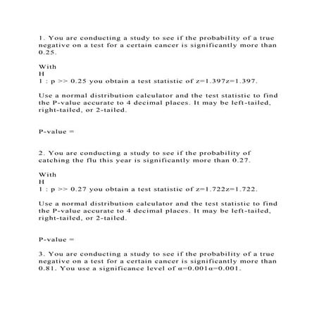 Hypothesis Test Bank with Solutions | DOC