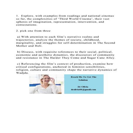 1. Explore, with examples from readings and national cinemas so far.docx