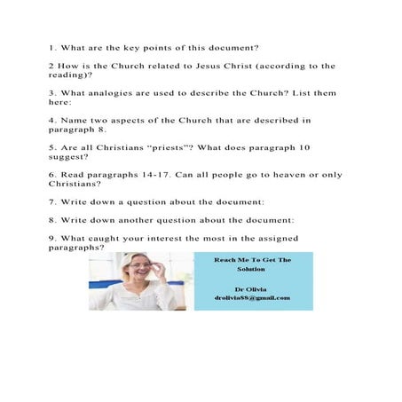 1. What are the key points of this document2 How is the Church .docx