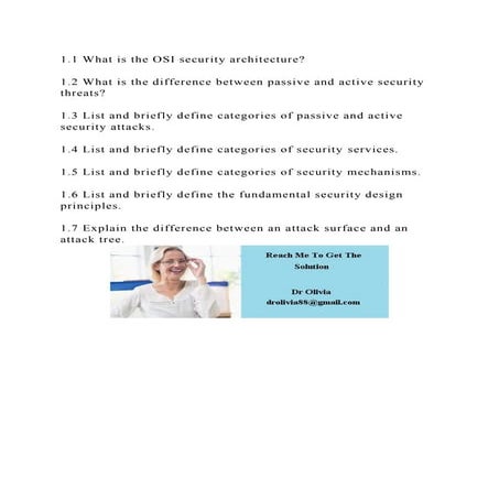 1.1 What is the OSI security architecture1.2 What is the differ.docx