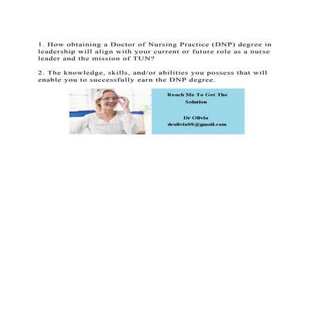 1. How obtaining a Doctor of Nursing Practice (DNP) degree in lead.docx ...