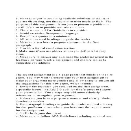 1. Make sure you’re providing realistic solutions to the issue you.docx ...