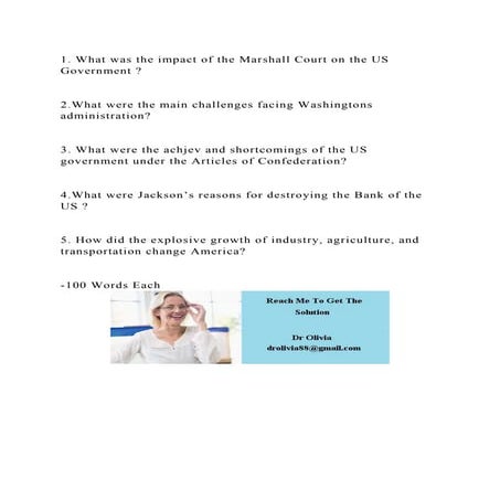 1. What was the impact of the Marshall Court on the US Government .docx