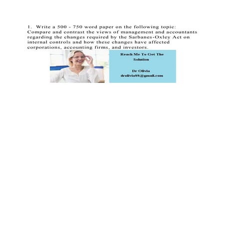 1. Write a 500 - 750 word paper on the following topic Compare and.docx