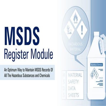 MSDS Register Module | PDF
