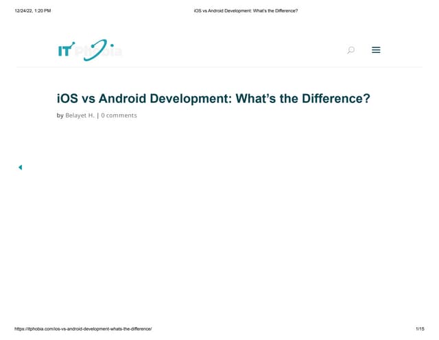 1 Ios Vs Android Development Whats The Difference Pdf