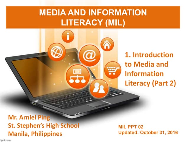 1. Introduction to MIL (Part 2)- Characteristics of Information Literate Individual and ...