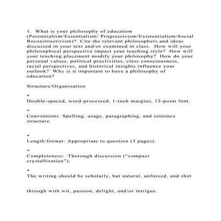 Personal Philosophy of Education Paper Instructions & Rubrics.docx