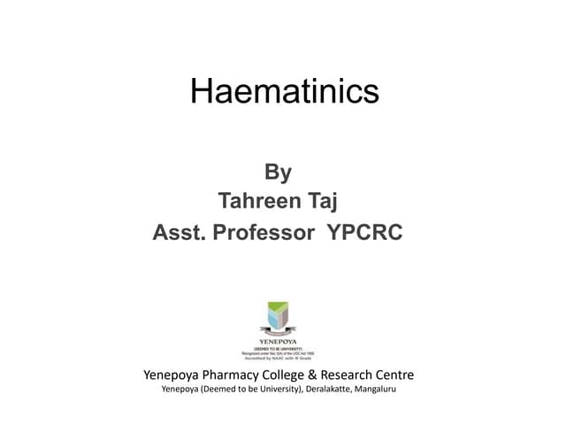 Haematinics | PPT