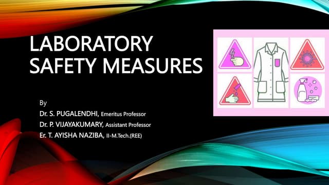 Laboratory Hazards, Accidents and Safety Rules | PPT