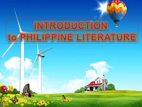 Introduction to Literature | PPTX | Books and Literature