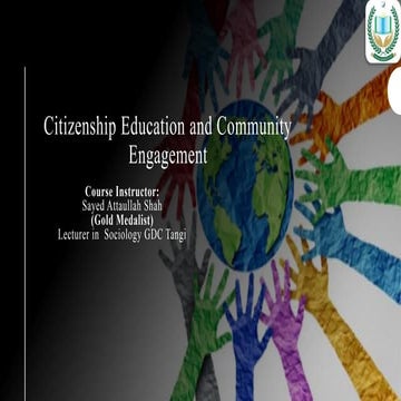 1. Course Outline Of Citizenship Education and Community Engagement | PPTX