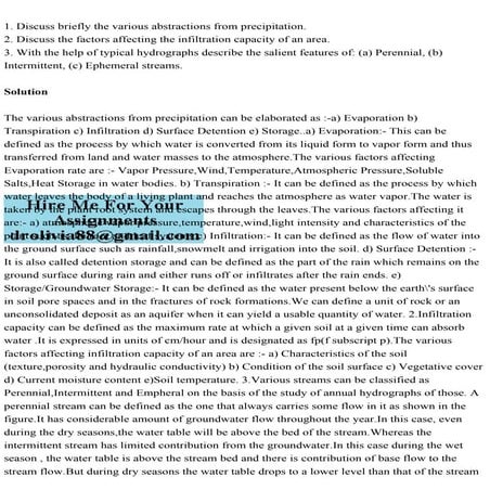 1. Discuss briefly the various abstractions from precipitation.2. .pdf