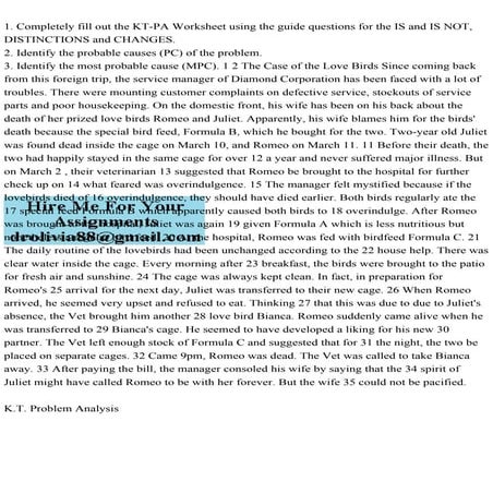 1. Completely fill out the KT-PA Worksheet using the guide questions ...