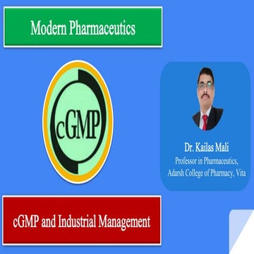 Current Good Manufacturing Practice (cGMP) | PDF