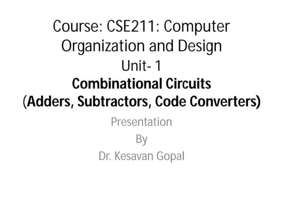 4 bit add sub | PPT | Technology & Computing
