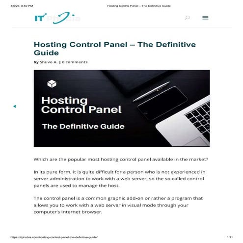 Hosting Control Panel – The Definitive Guide | PDF