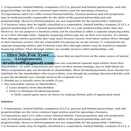 Business structures table | PDF