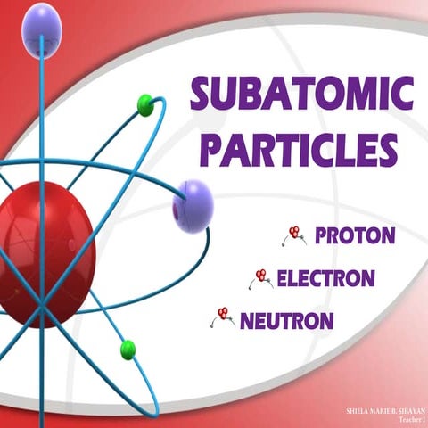 1 Subatomic Particles Pptx