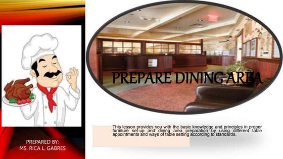 Fnb Standard Of Table Set Up Ppt