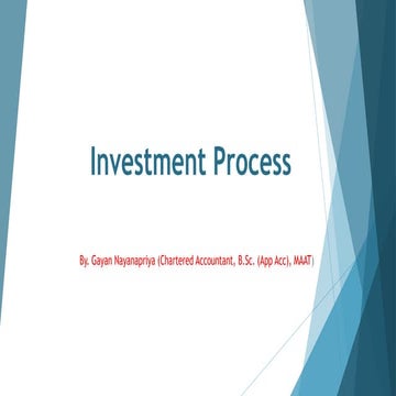 1.Investment Process.ppt | Stocks and Bonds | Personal Investing