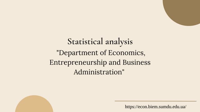 Branches of statistics | PPTX