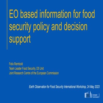EO based information for food security policy and decision support | PDF