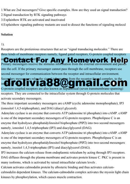 Second messenger system | PPTX