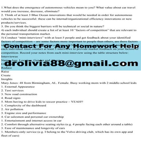 1 What Does The Emergence Of Autonomous Vehicles Mean To You What V Pdf