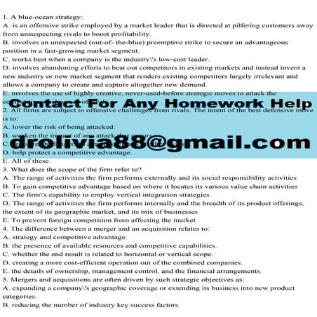1. A blue-ocean strategyA. is an offensive strike employed by a m.pdf